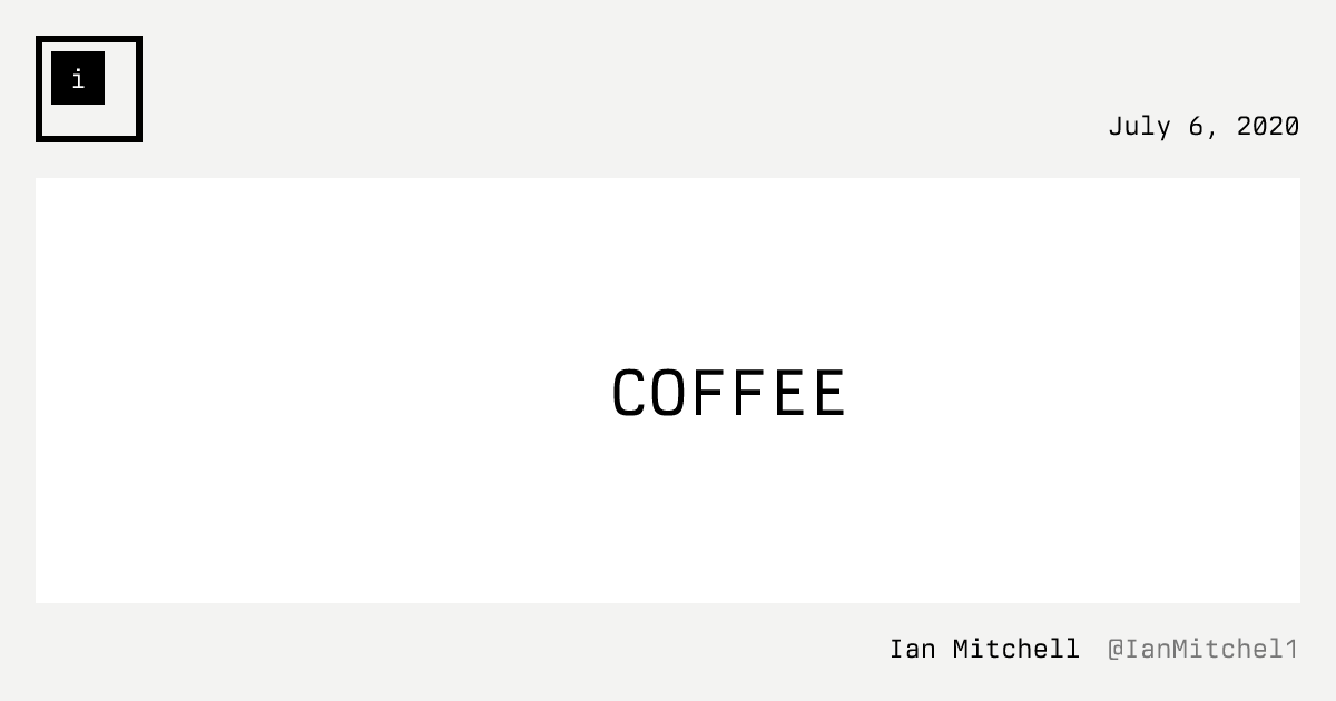 Ian Mitchell | Coffee